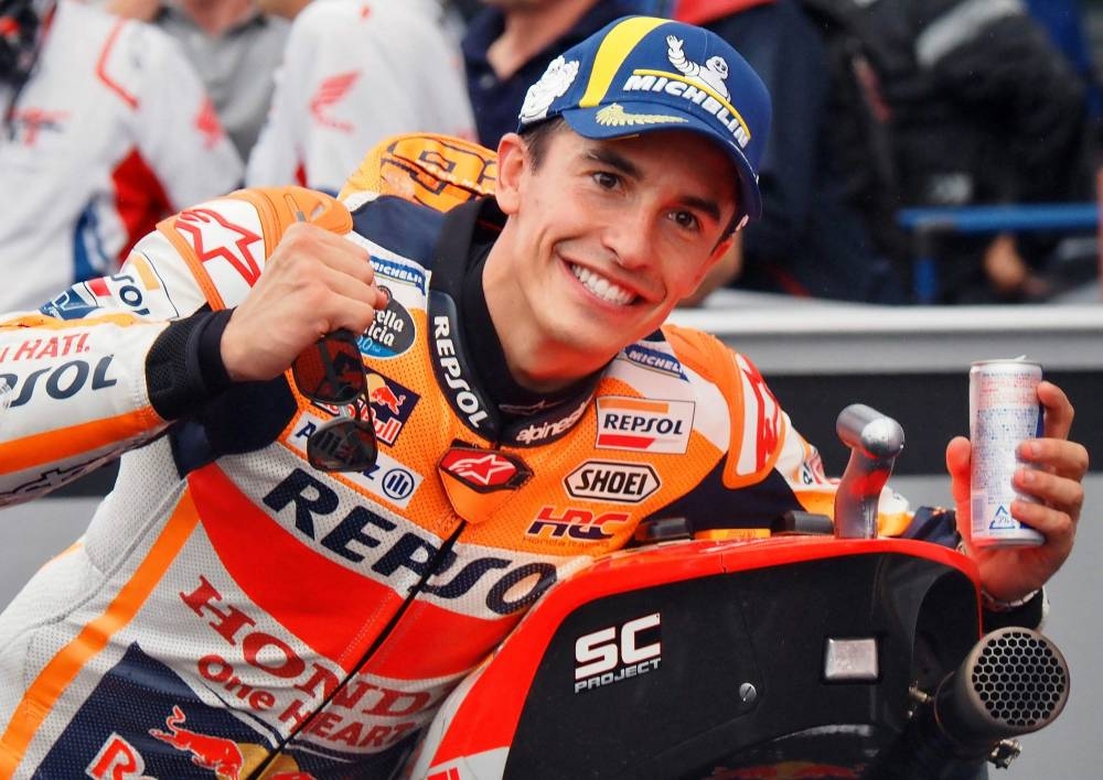Marquez takes first pole in three years at storm-hit Japanese MotoGP ...
