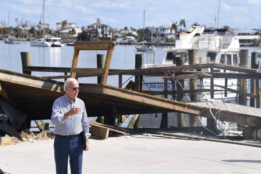 Biden tours Florida hurricane clean-up zone — and opponent’s territory ...