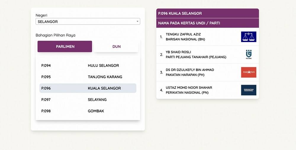 GE15: This is how to check which candidates you can vote for based on ...