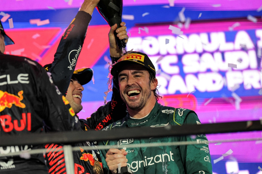 Alonso enjoys podium appearance and shrugs off demotion | Malay Mail