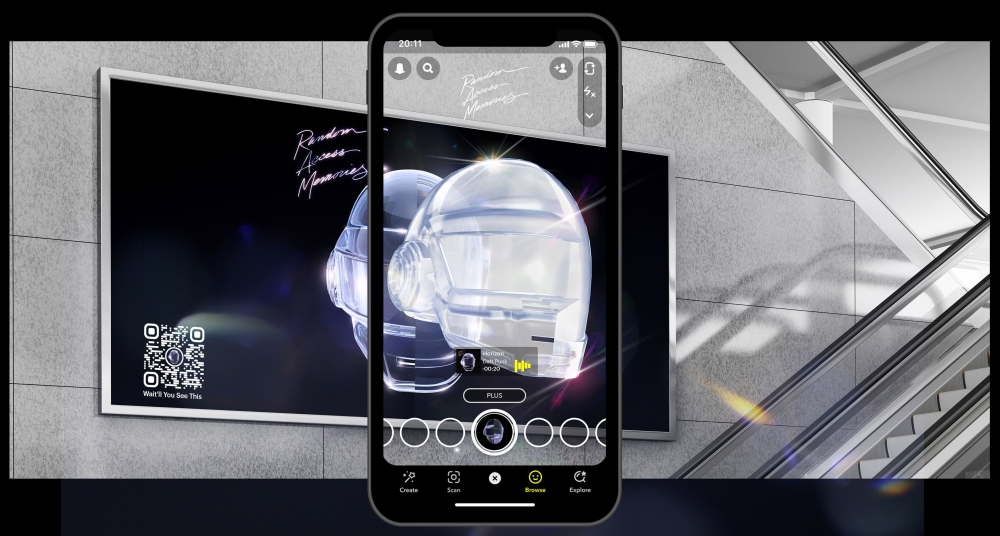 Daft Punk fans can head to Snapchat to discover a previously unreleased ...