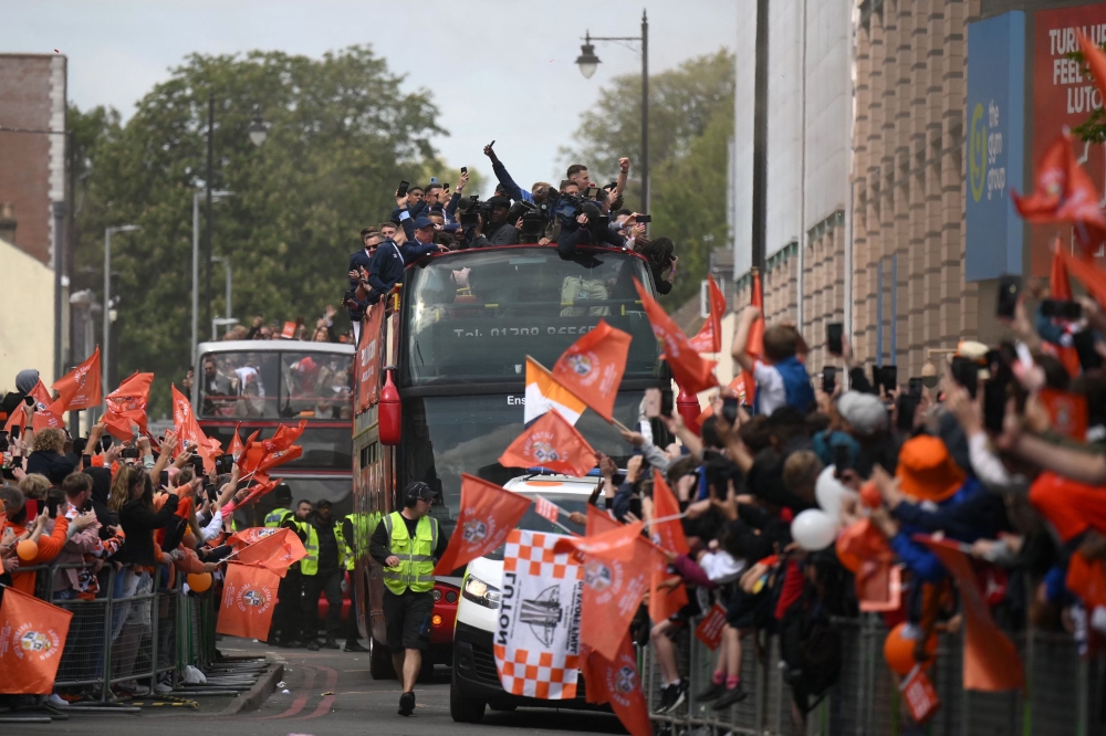 Luton celebrate Premier League promotion with victory parade | Malay Mail