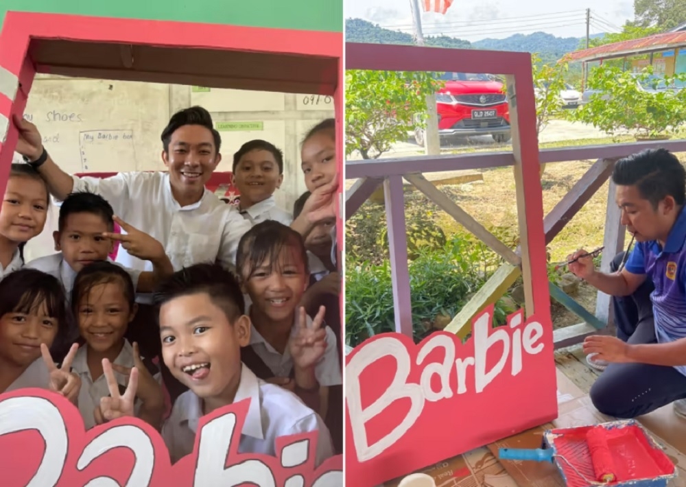 #trending: Malaysian teacher builds human-sized Barbie box for students ...