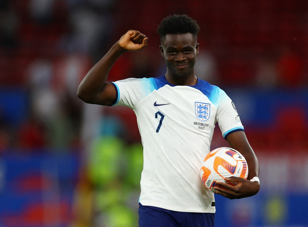 Saka voted England's player of the year again | Malay Mail
