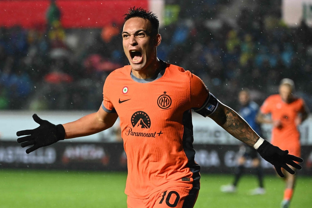 Martinez fires Inter Milan past Atalanta in the rain | Malay Mail