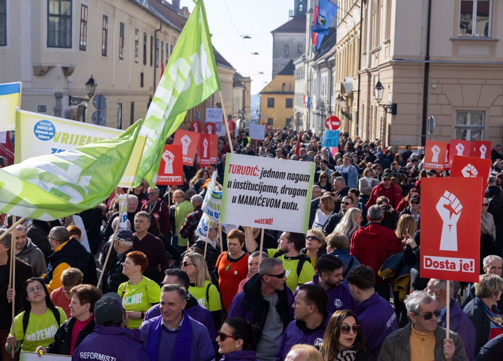 Thousands protest against government in Croatian capital | Malay Mail