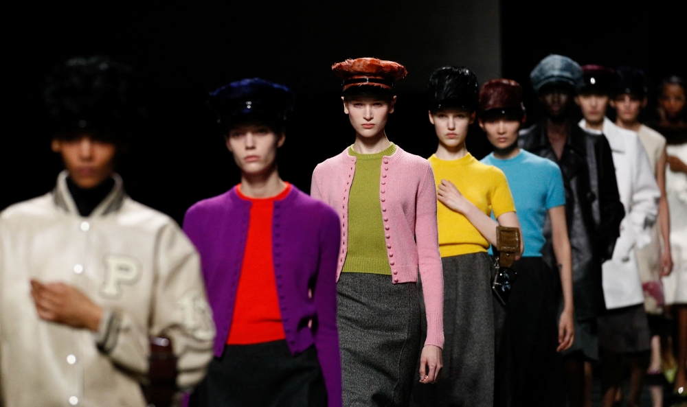 Prada nods to past, snow at Emporio Armani for Milan Fashion Week ...