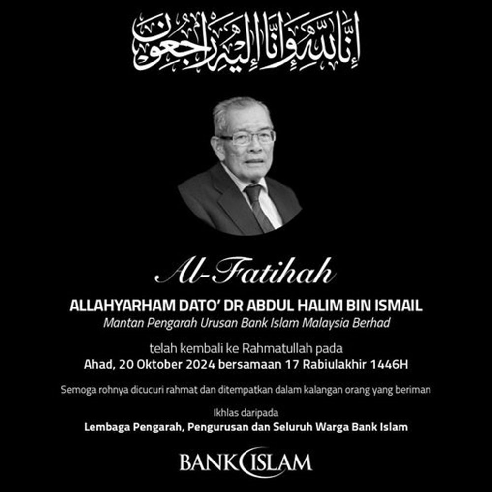 Father of Malaysian Islamic banking and Bank Islam founder Abdul Halim ...