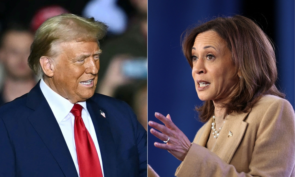 Trump rhetoric darkens, Harris vows Gaza peace as tense US election ...