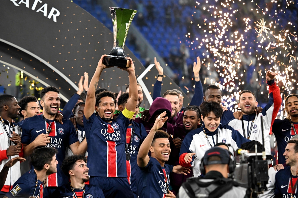 Late Dembele strike earns PSG French Champions Trophy in Doha | Malay Mail