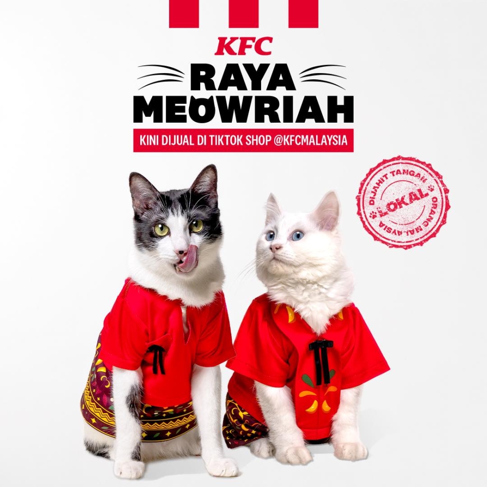 Get your exclusive KFC Malaysia ‘baju raya’…for your cats (VIDEO ...