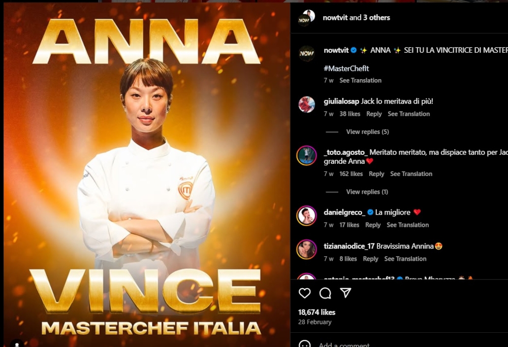 Fusion and fire: Anna Zhang Yilan becomes first Chinese winner of MasterChef Italia with bold ...