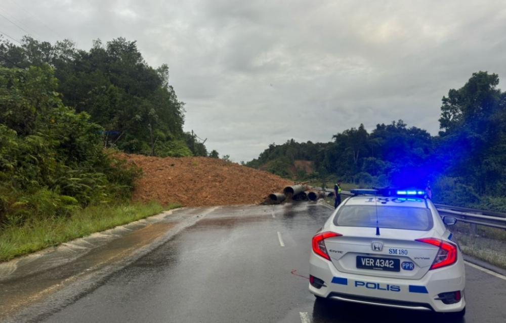 Sabah landslide causes transmission tower to slip, leaving nearly ...