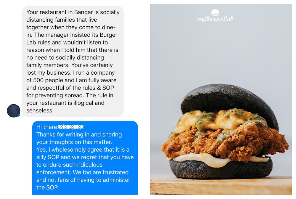myBurgerLab Malaysia pleads with customers to stop scolding staff for ...