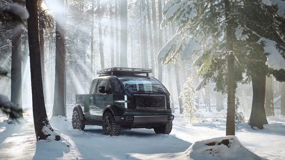 Battle of the electric pickups: Canoo debuts its Tesla Cybertruck rival ...